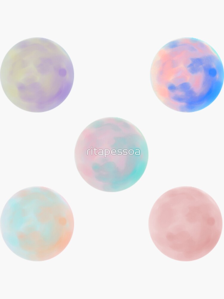 "Moon sticker pack" Sticker for Sale by ritapessoa | Redbubble