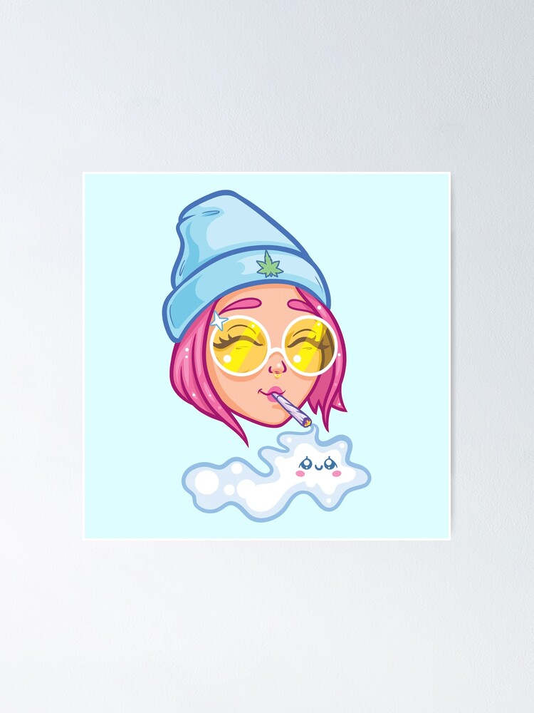 "Cute Stoner Girl" Poster for Sale by EdgyGirlArt | Redbubble
