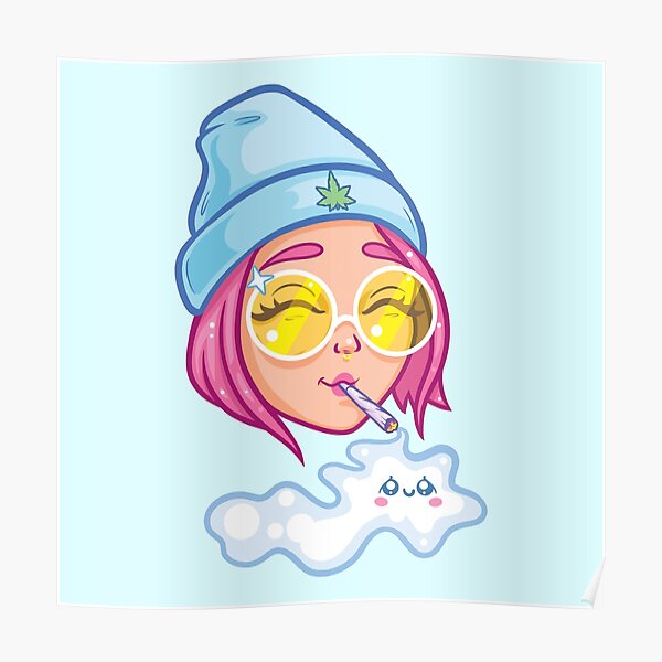 "Cute Stoner Girl" Poster for Sale by EdgyGirlArt | Redbubble