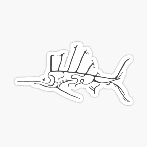 "Skinless Sailfish " Sticker by daltoonybob | Redbubble