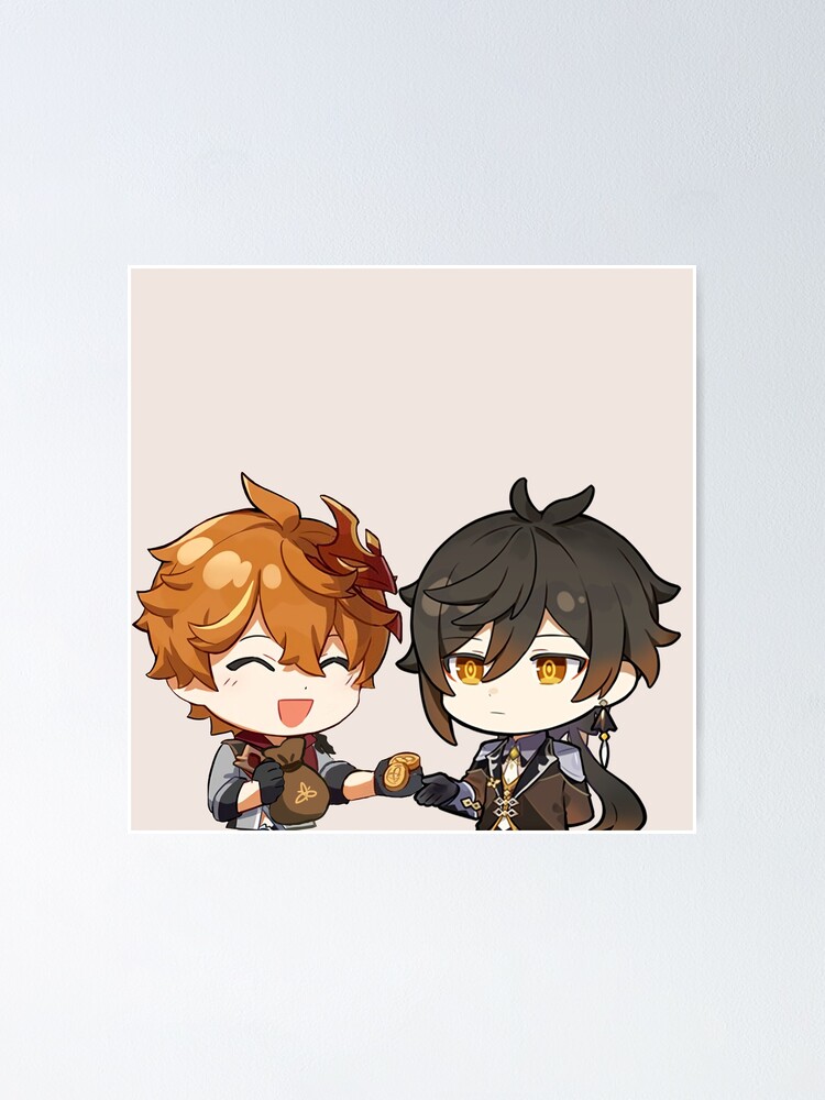 "Chibi Childe & Zhongli - Genshin Impact" Poster von persephonexx ...