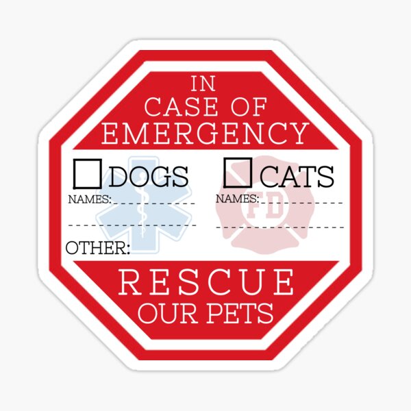 "Pet Safety Sticker" Sticker by HeartToLifeDsgn | Redbubble