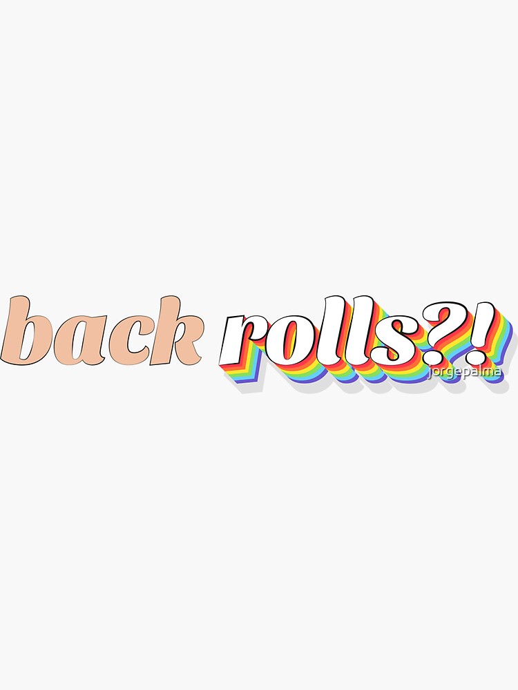 "Back rolls" Sticker for Sale by jorgepalma | Redbubble