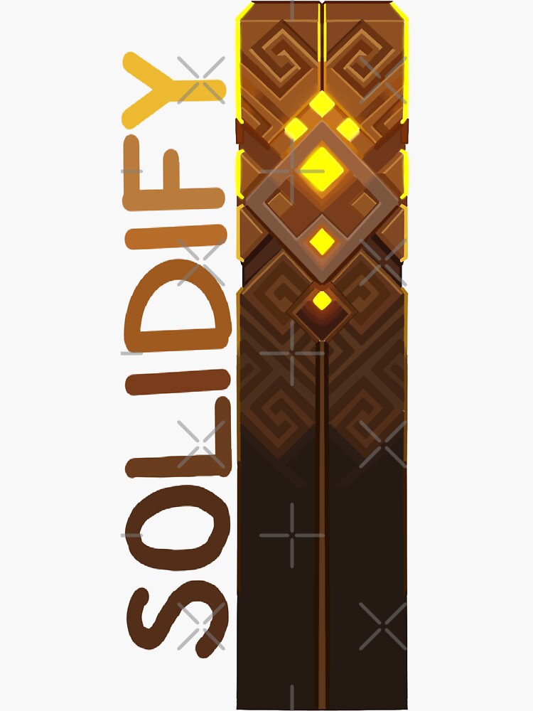 "zhongli pillar solidify | genshin impact" Sticker for Sale by ...