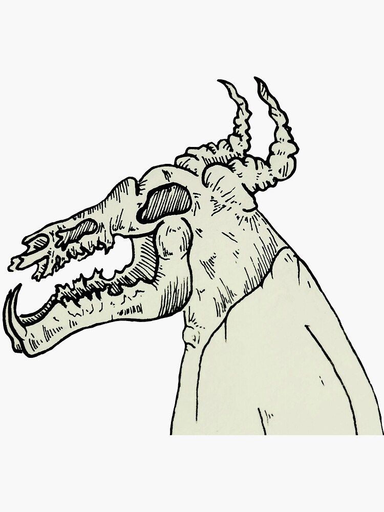 "Cow Skull Demon" Sticker for Sale by TheBeardedCat | Redbubble