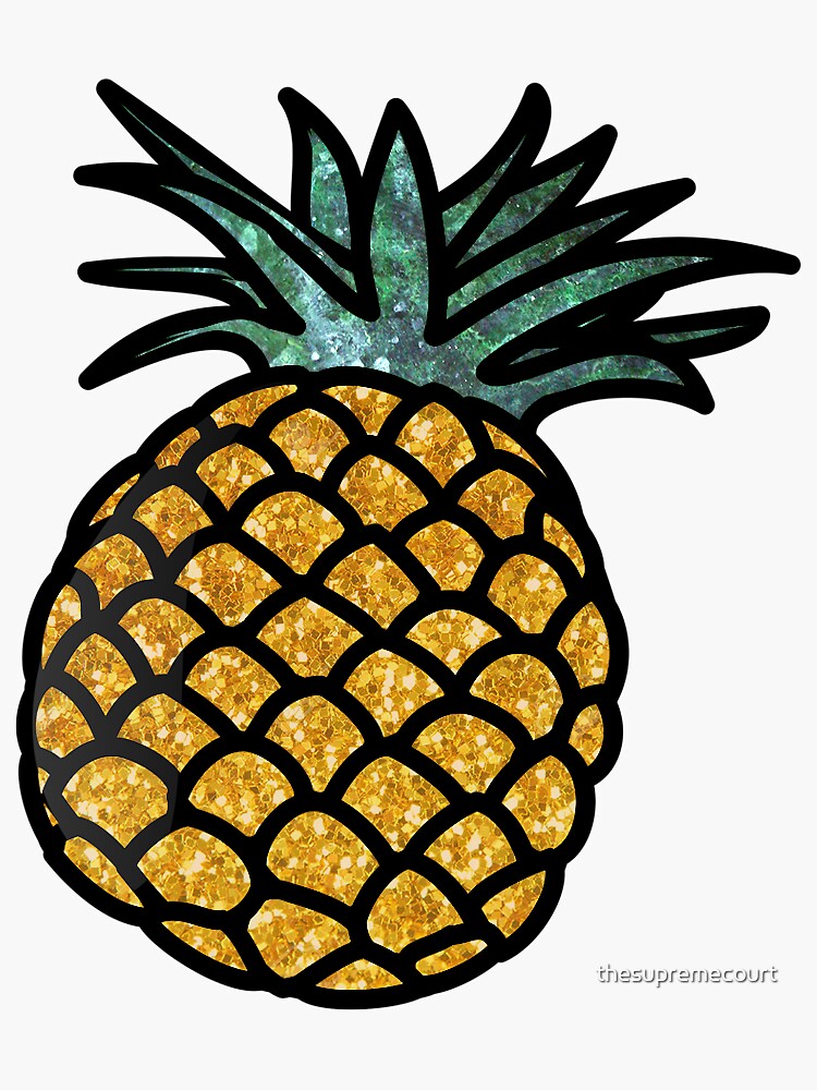 "Pretty Pineapple" Sticker for Sale by thesupremecourt | Redbubble