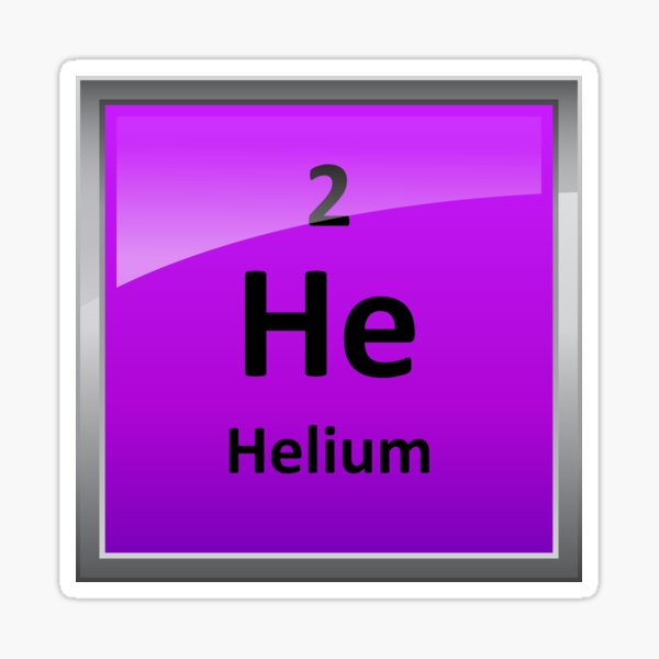 "Helium Element Tile - Periodic Table" Sticker for Sale by sciencenotes ...