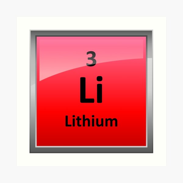 "Lithium Element Tile - Periodic Table" Art Print by sciencenotes ...