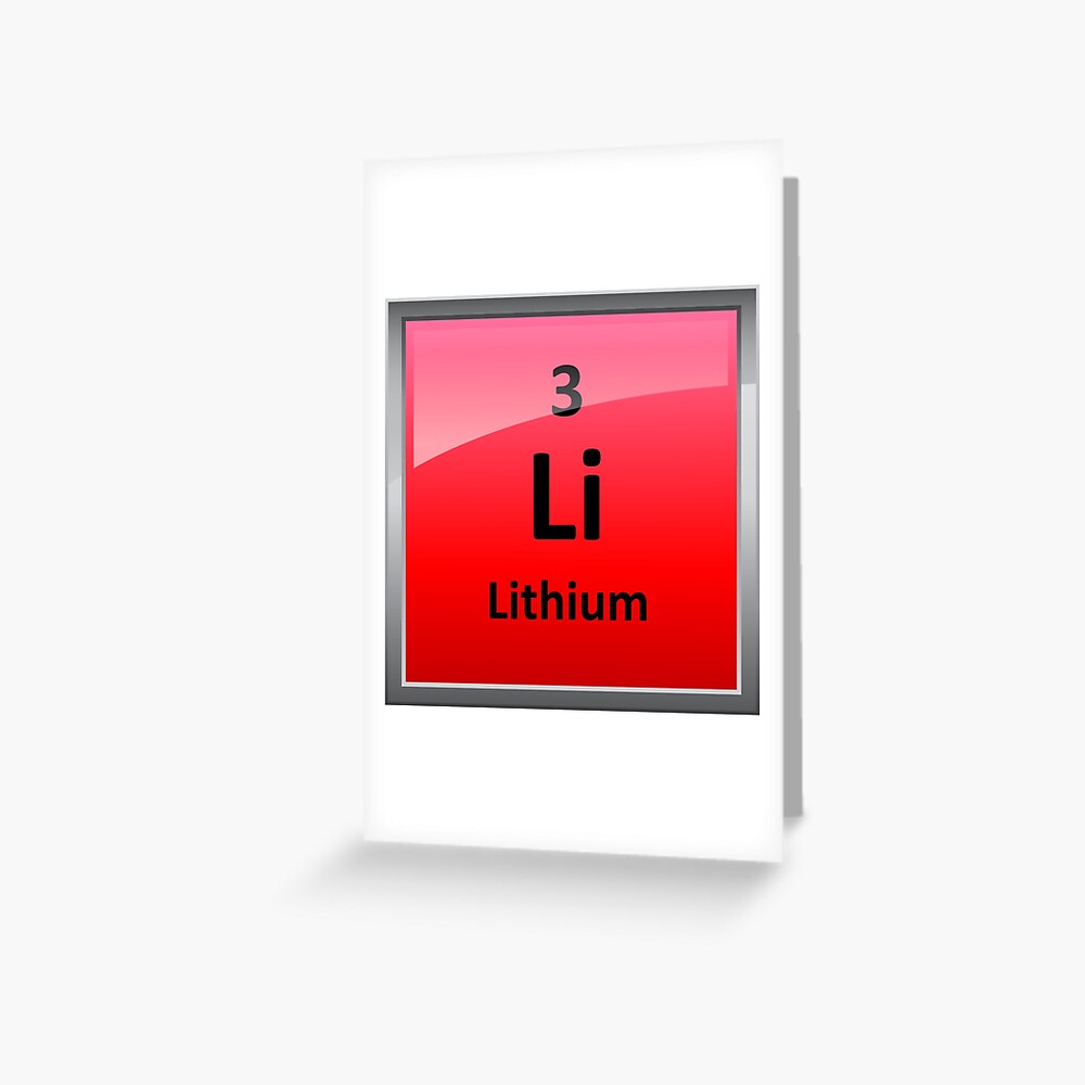 "Lithium Element Tile - Periodic Table" Greeting Card by sciencenotes ...