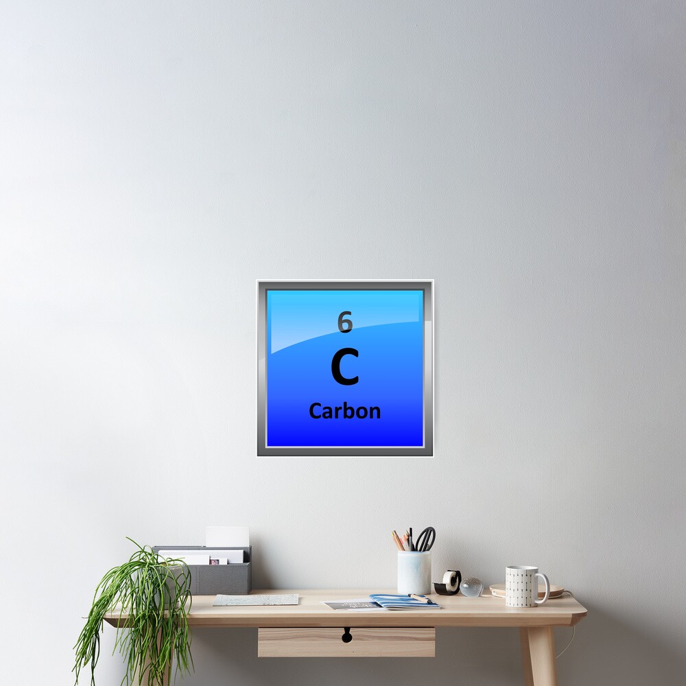 "Carbon Element Tile - Periodic Table" Poster for Sale by sciencenotes ...