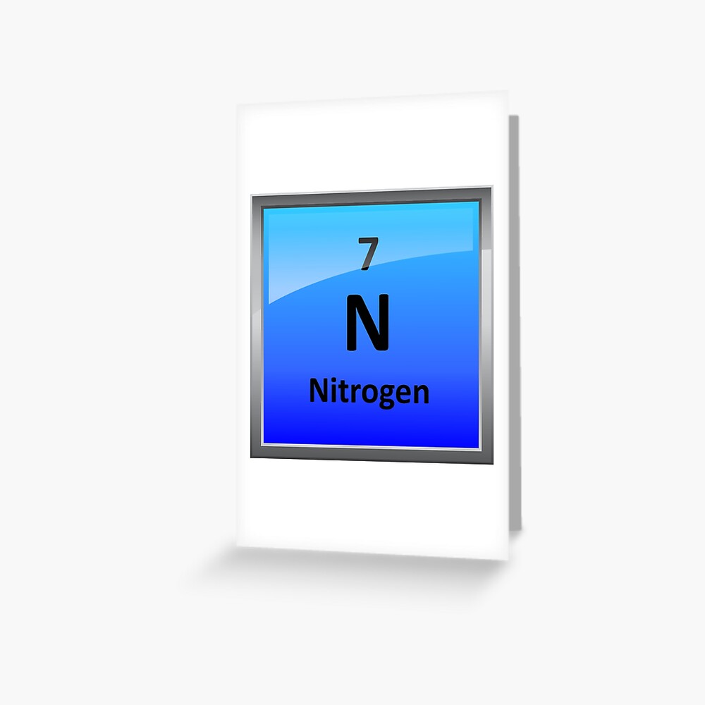 "Nitrogen Element Tile - Periodic Table" Greeting Card by sciencenotes ...