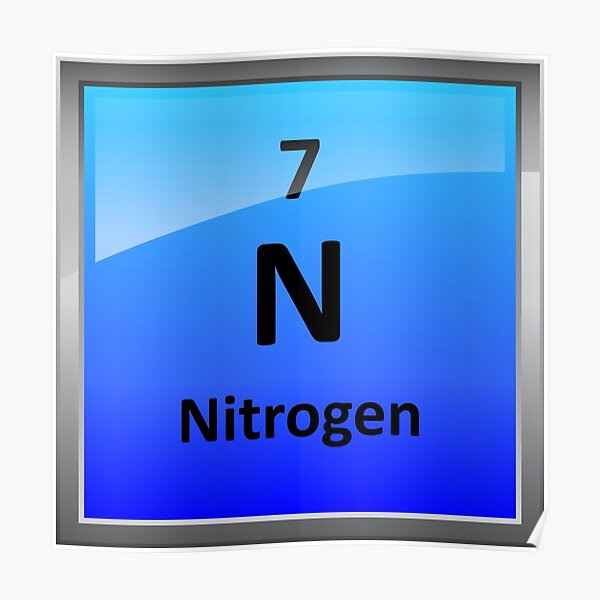 "Nitrogen Element Tile - Periodic Table" Poster by sciencenotes | Redbubble