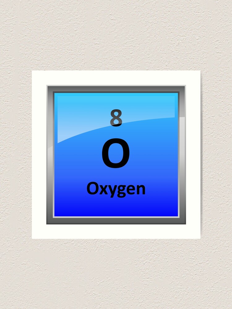 "Oxygen Element Tile - Periodic Table" Art Print by sciencenotes ...