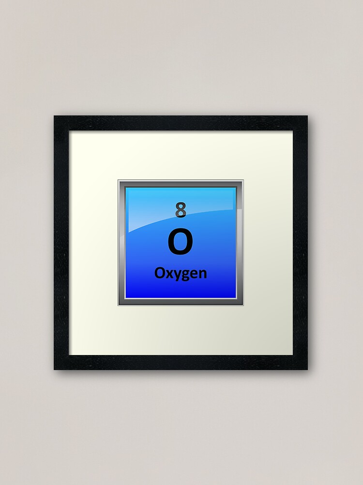 "Oxygen Element Tile - Periodic Table" Framed Art Print for Sale by ...
