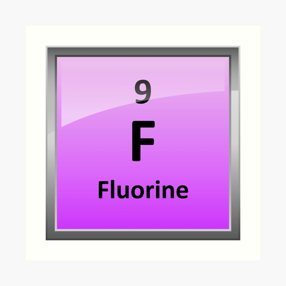 F Periodic Table Periodic Element B 9 Fluorine F Zip Pouch By