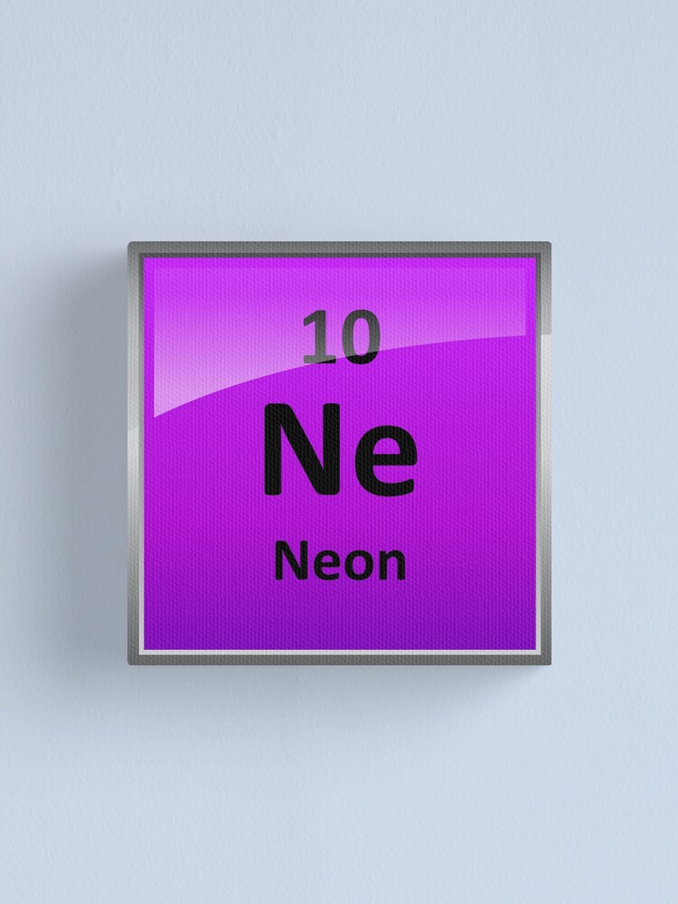 Neon Colored Periodic Table