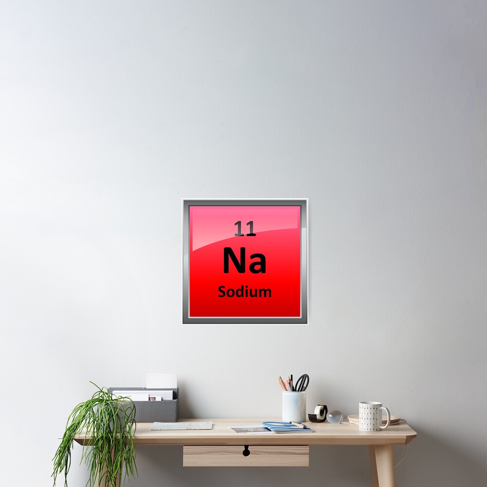 "Sodium Element Tile - Periodic Table" Poster by sciencenotes | Redbubble