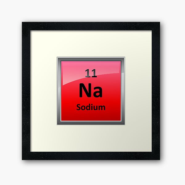 "Sodium Element Tile - Periodic Table" Framed Art Print for Sale by ...