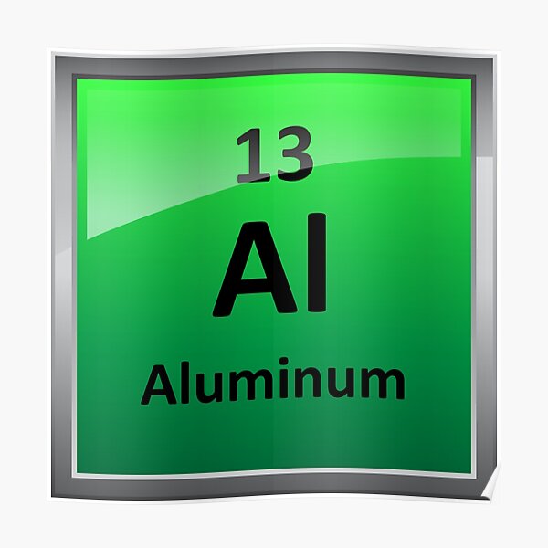 "Aluminum Element Tile - Periodic Table" Poster by sciencenotes | Redbubble