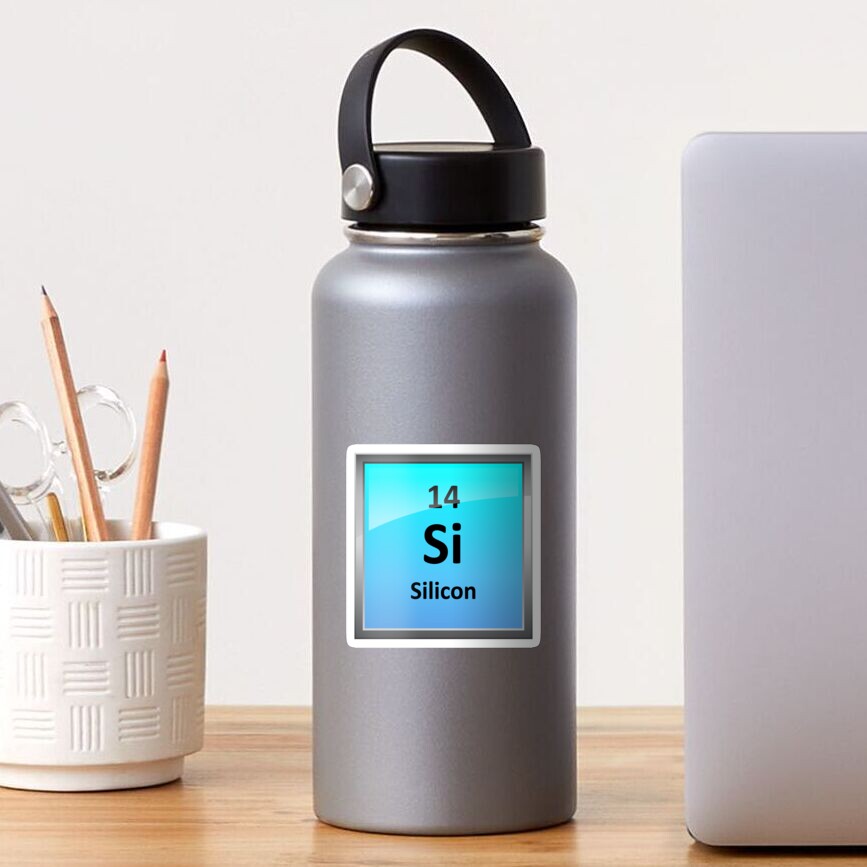 "Silicon Element Tile - Periodic Table" Sticker for Sale by ...