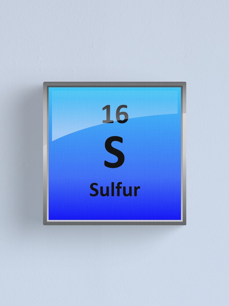 "Sulfur Element Tile - Periodic Table" Canvas Print for Sale by ...