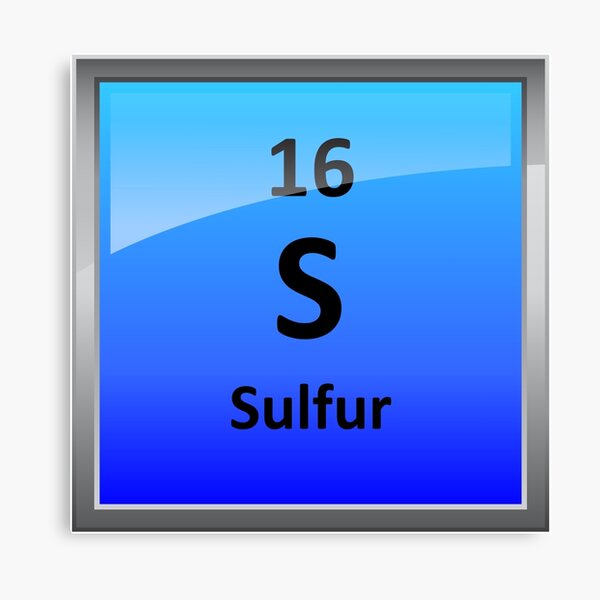 "Sulfur Element Tile - Periodic Table" Canvas Print for Sale by ...