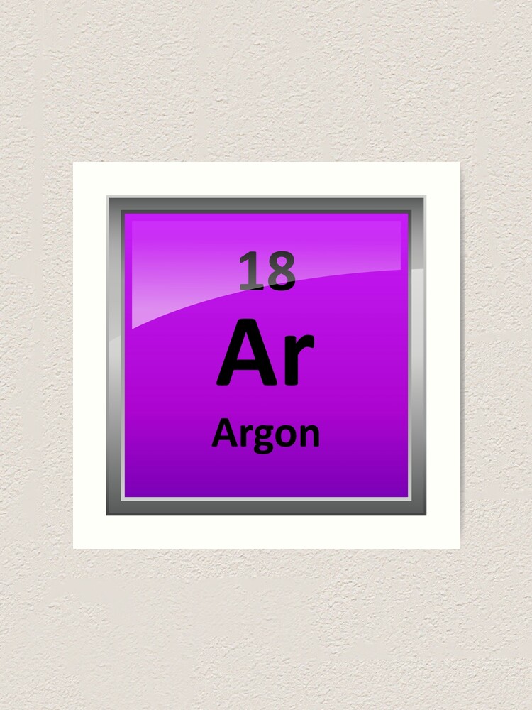 "Argon Element Symbol - Periodic Table" Art Print by sciencenotes ...