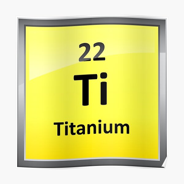 "Titanium Element Symbol - Periodic Table" Poster by sciencenotes ...