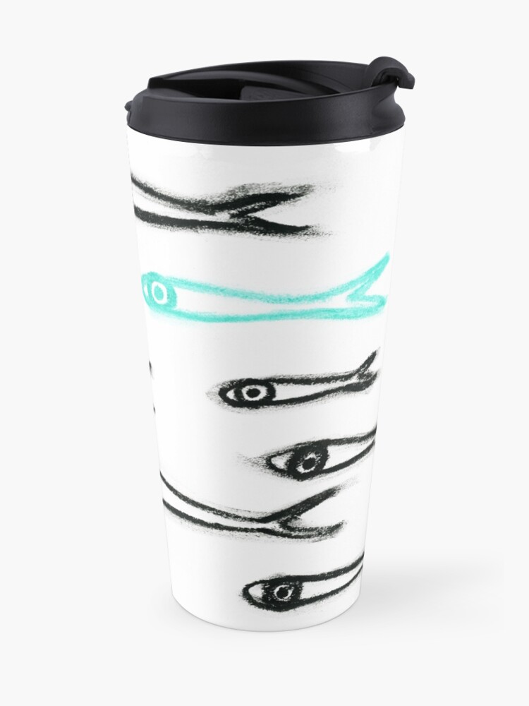 "Skinny fish school with non-conformist III/IV" Travel Coffee Mug for ...