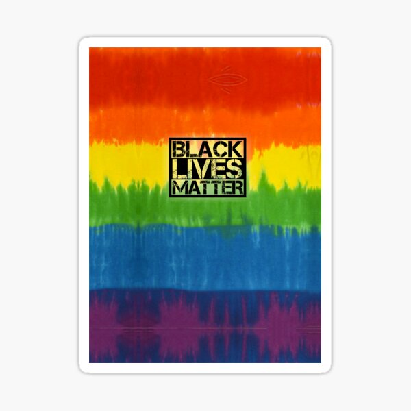 "Black Lives Matter Rainbow Tie Dye Shirt BLM LGBT" Sticker for Sale by ...