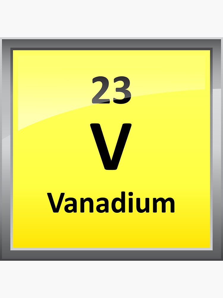 "Vanadium Element Symbol - Periodic Table" Sticker for Sale by ...