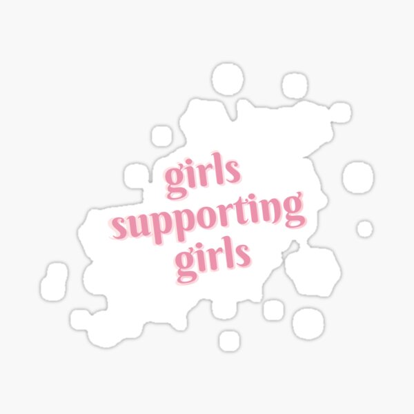 "girls supporting girls pink glitter sparkles" Sticker for Sale by ...