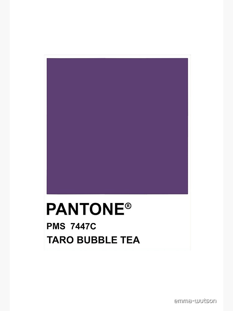 "Taro Tea Pantone" Art Print by emma-wutson | Redbubble