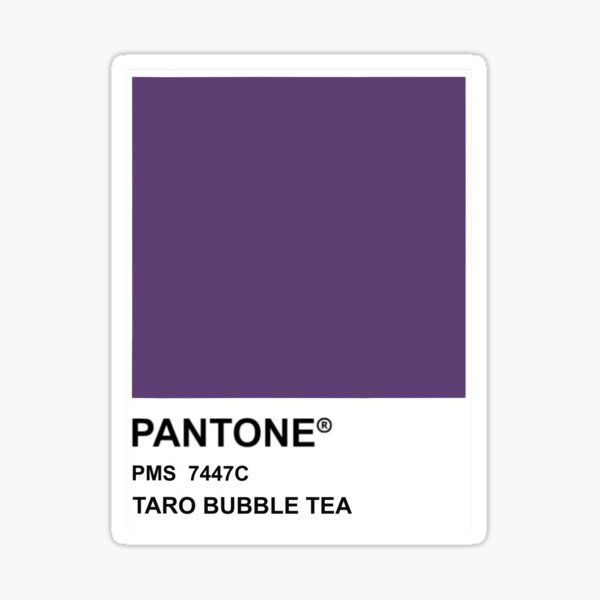 "Taro Tea Pantone" Sticker for Sale by emma-wutson | Redbubble