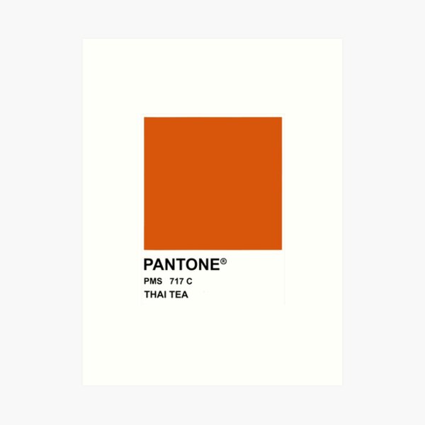 "Thai Tea Pantone" Art Print by emma-wutson | Redbubble