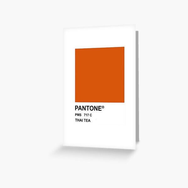 "Thai Tea Pantone" Greeting Card for Sale by emma-wutson | Redbubble
