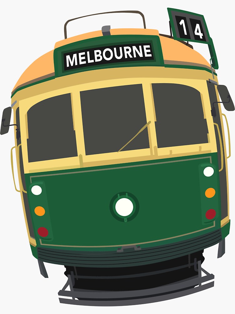 "Melbourne Tram" Sticker for Sale by melbournedesign | Redbubble