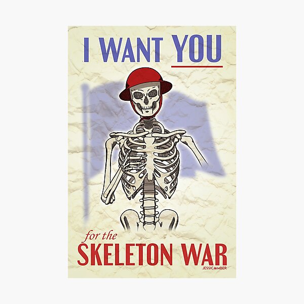 Impression photo « Skeleton War Tumblr Meme Parodie de dessin animé de l'Oncle Sam », par ...