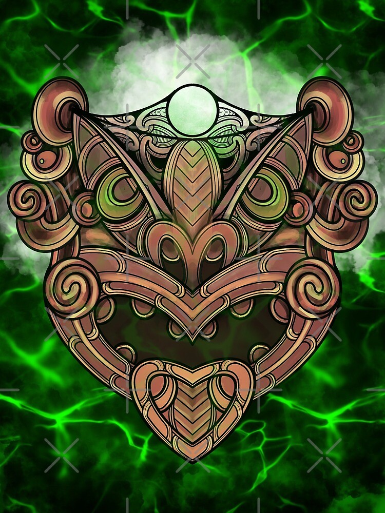 "Māori Upoko Design" Art Print for Sale by GIZZYLOWTIDEZ | Redbubble