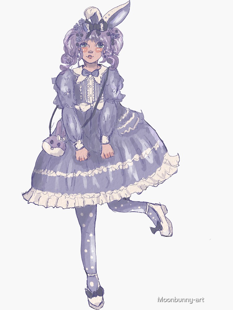 "Lavender dreams of bunnys" Sticker by Moonbunny-art | Redbubble