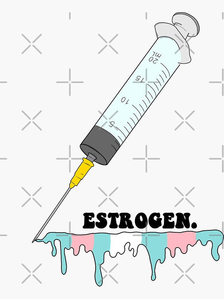 "Estrogen Shot Illustration - Transgender HRT" Sticker for Sale by ...