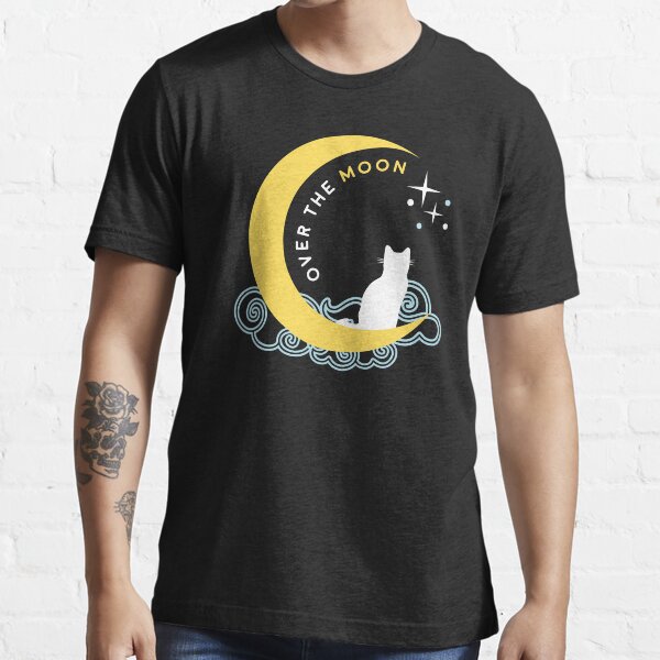 "Over the moon cat mooncat minimalist tattoo art" T-shirt for Sale by Artyselley | Redbubble ...