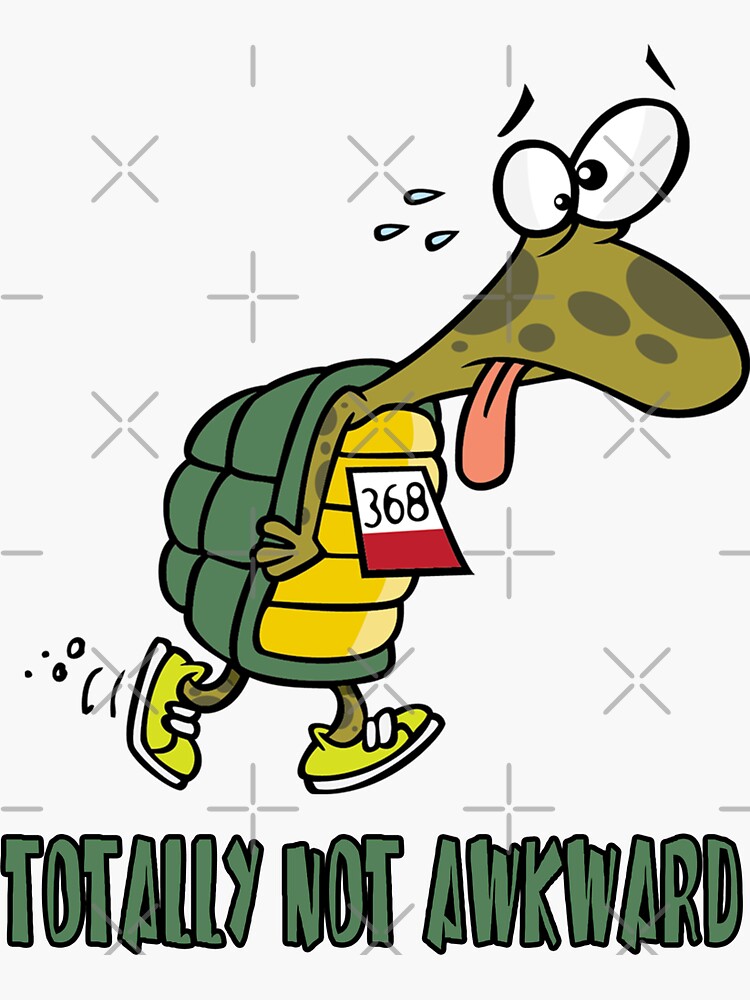 "Totally not awkward" Sticker by Cryptotryhard | Redbubble
