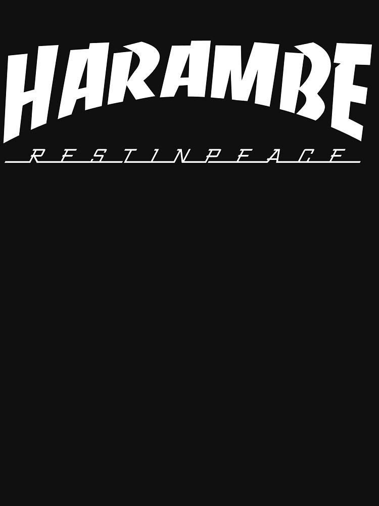 "HARAMBE WHITE LOGO" T-shirt for Sale by DMUHFUQA | Redbubble