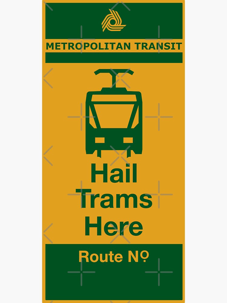 "Metropolitan Tram Stop" Sticker for Sale by Green-over-red | Redbubble