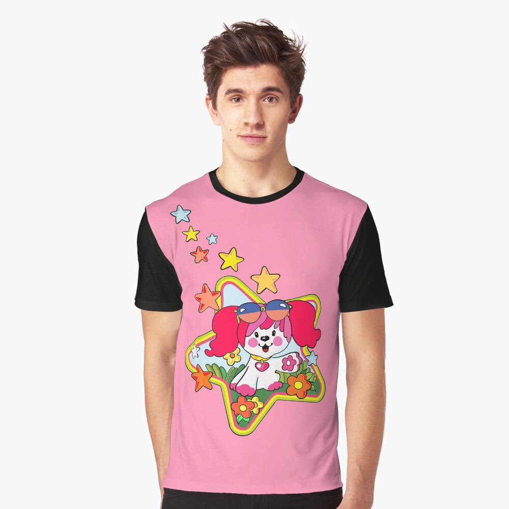 "Poochie - Retro 80s Pink Dog" Sticker for Sale by FunnehGacha | Redbubble