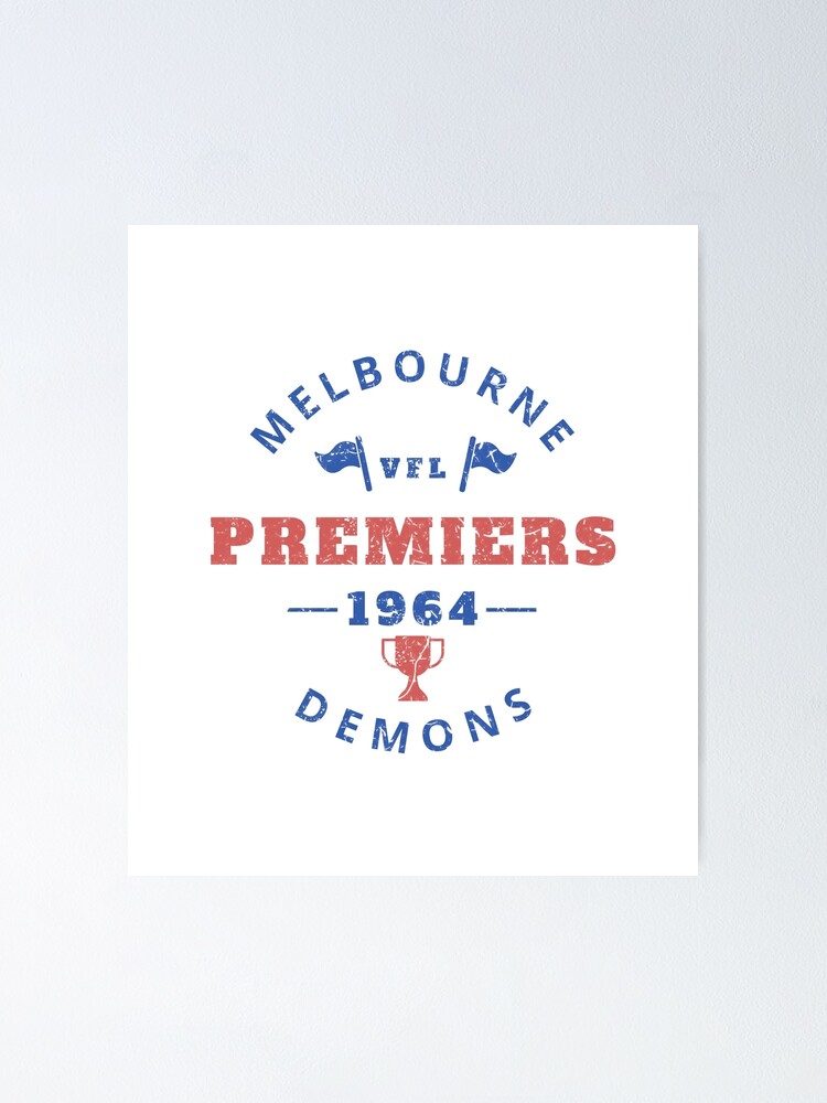 "Melbourne Demons Football Club VFL Premiers 1964 vintage" Poster for ...