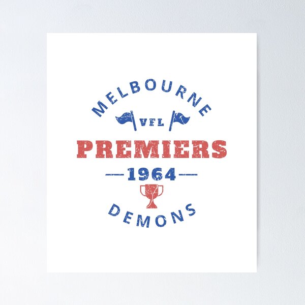 "Melbourne Demons Football Club VFL Premiers 1964 vintage" Poster for ...