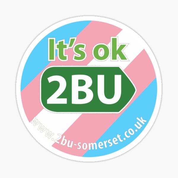 "Trans Pride 2BU Logo" Sticker for Sale by 2BU-Somerset | Redbubble