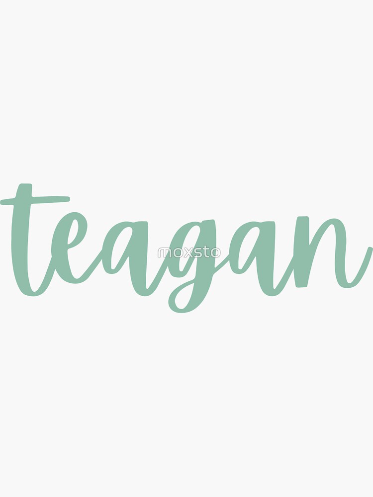 "Teagan Name - Sage Green" Sticker for Sale by moxsto | Redbubble